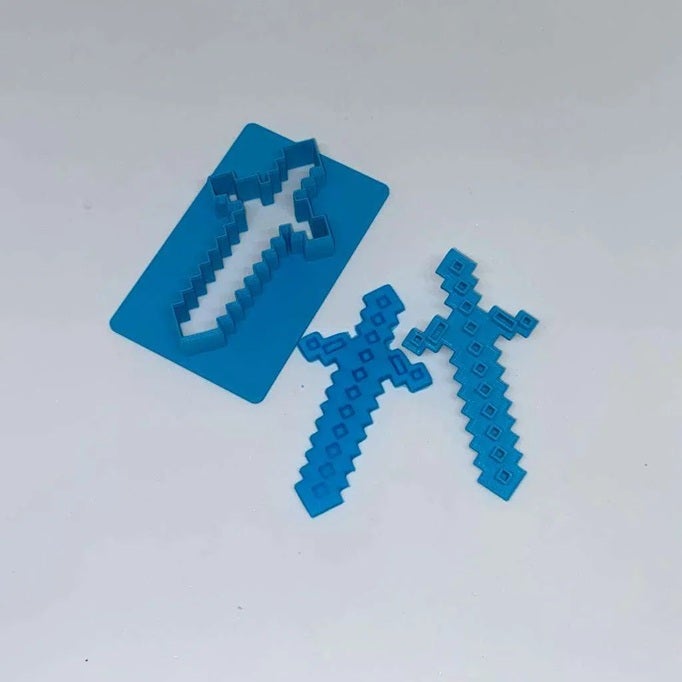 CCS Minecraft Sword Cookie Cutter & Emboss Stamp | ITOPPERS CAKE AND ...